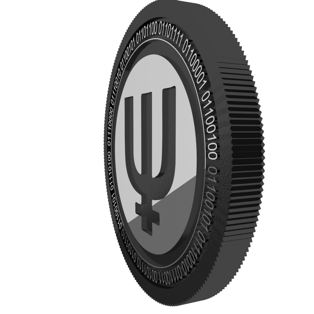 3D Primecoin Black Coin Model - TurboSquid 1555088