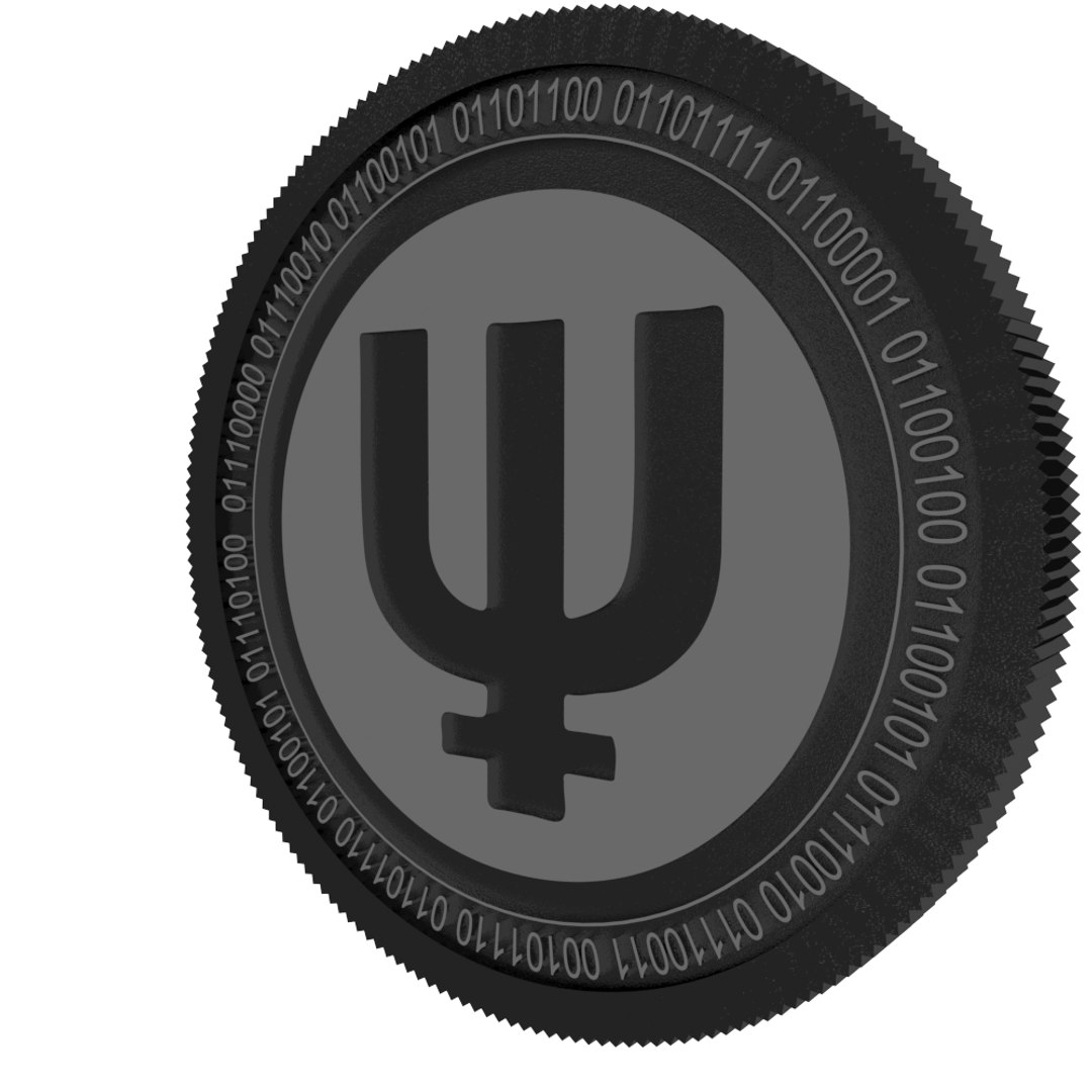 3D Primecoin Black Coin Model - TurboSquid 1555088