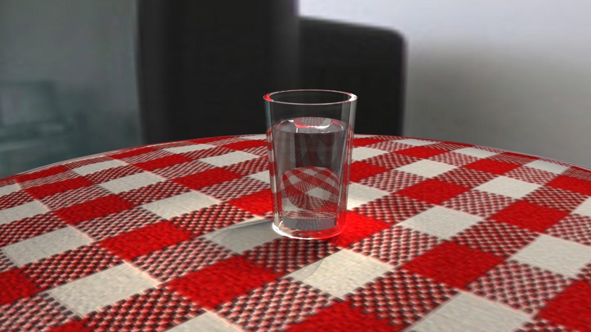 realistic glass water 3d model