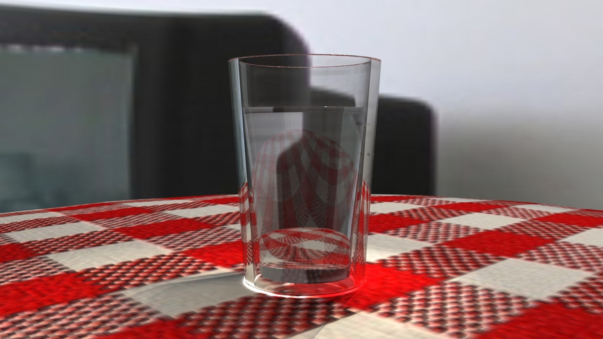 realistic glass water 3d model