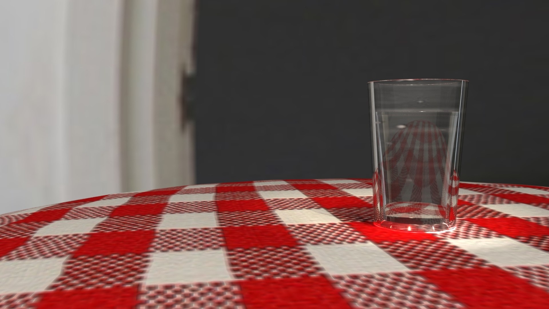 realistic glass water 3d model