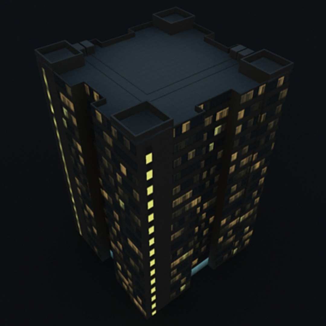 3d Building Night