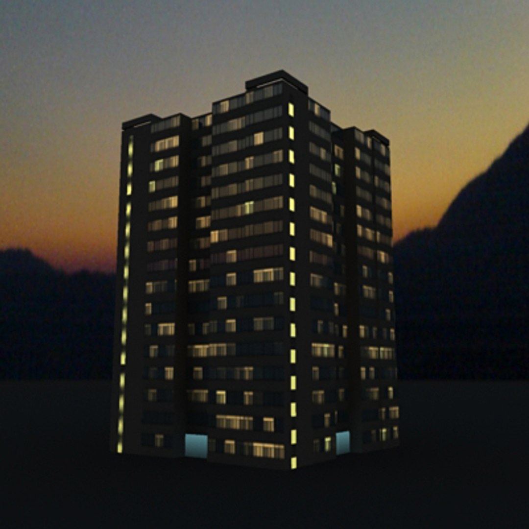 3d Building Night