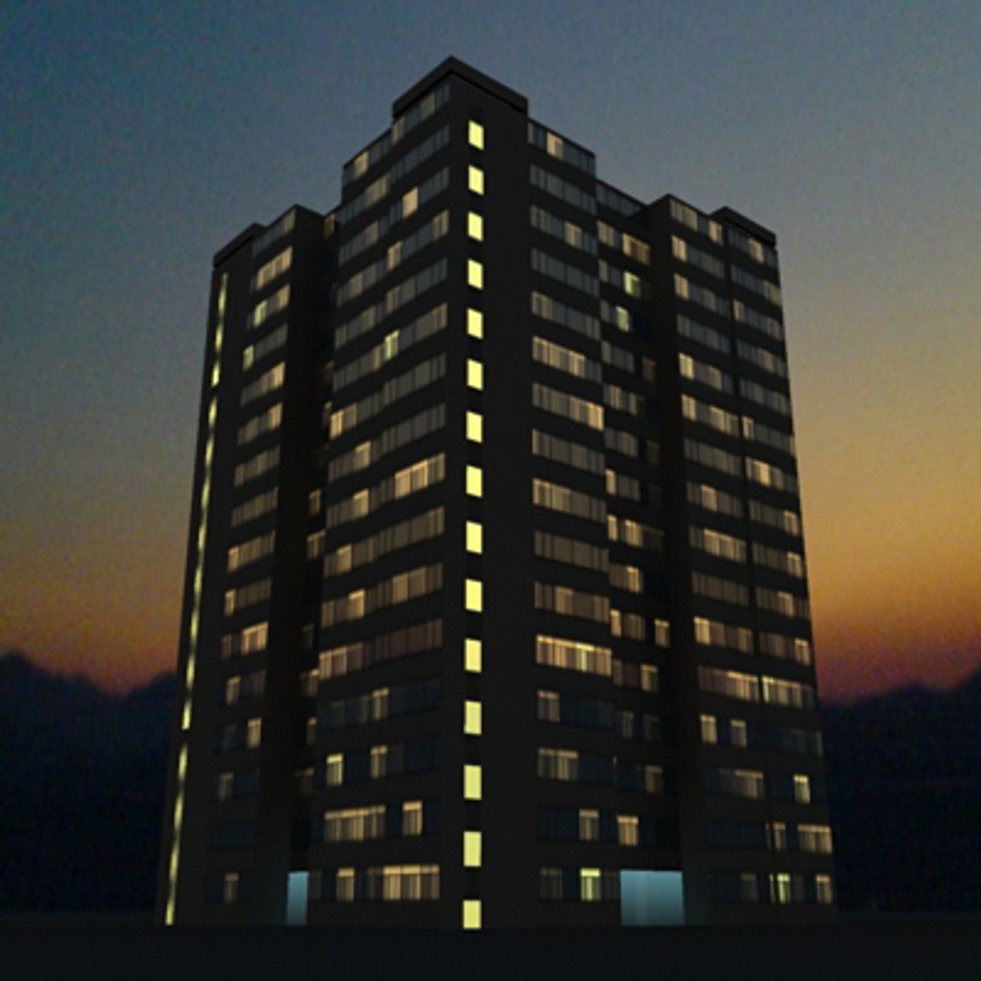 3d Building Night