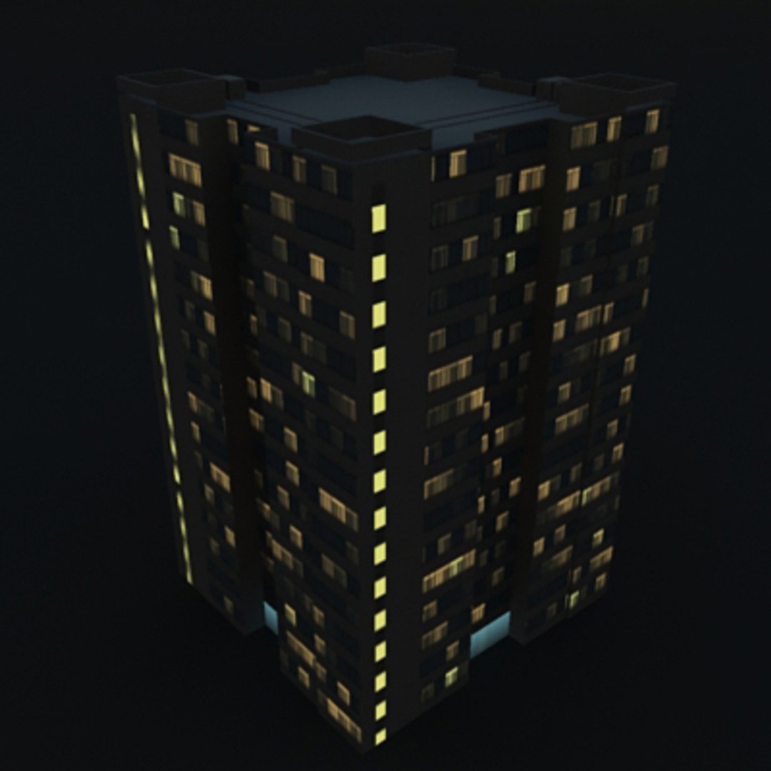 3d Building Night