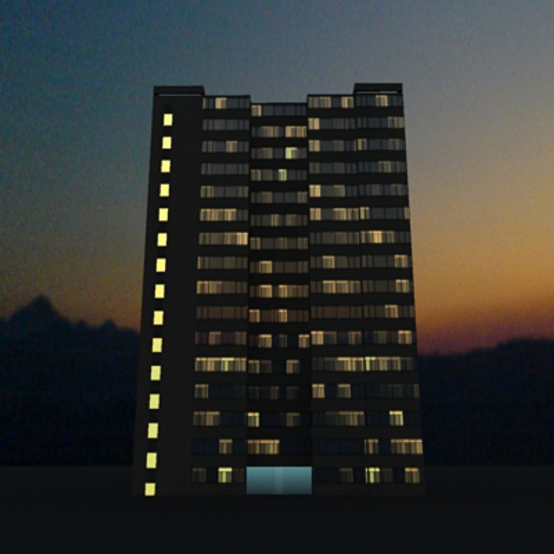 3d Building Night