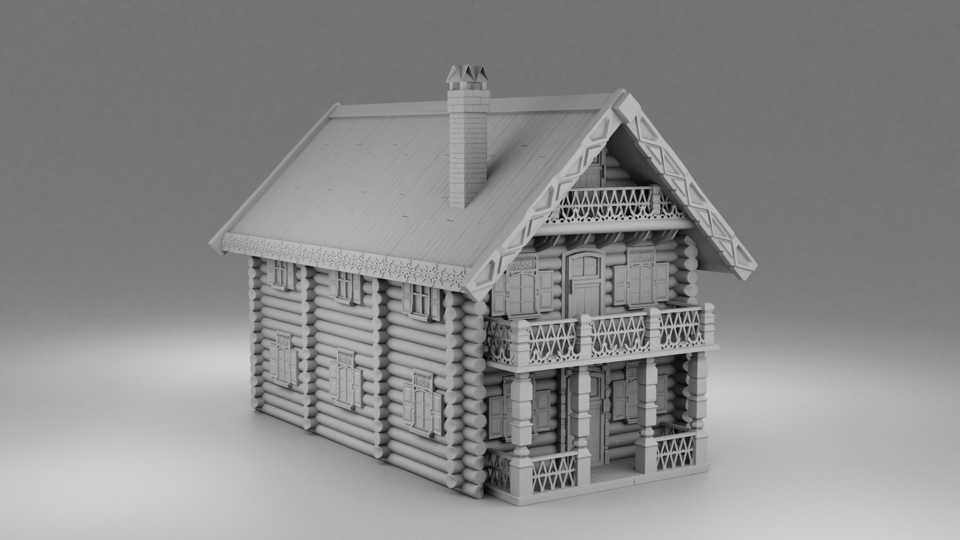 House russian izba model - TurboSquid 1666009
