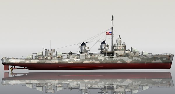 Uss fletcher class destroyer model - TurboSquid 1220940