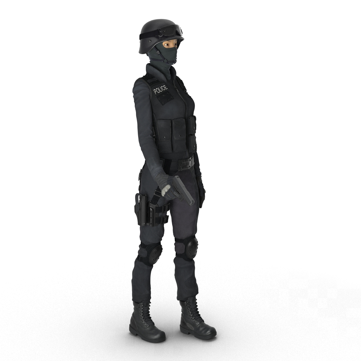 Swat woman asian rigged 3D - TurboSquid 1499696