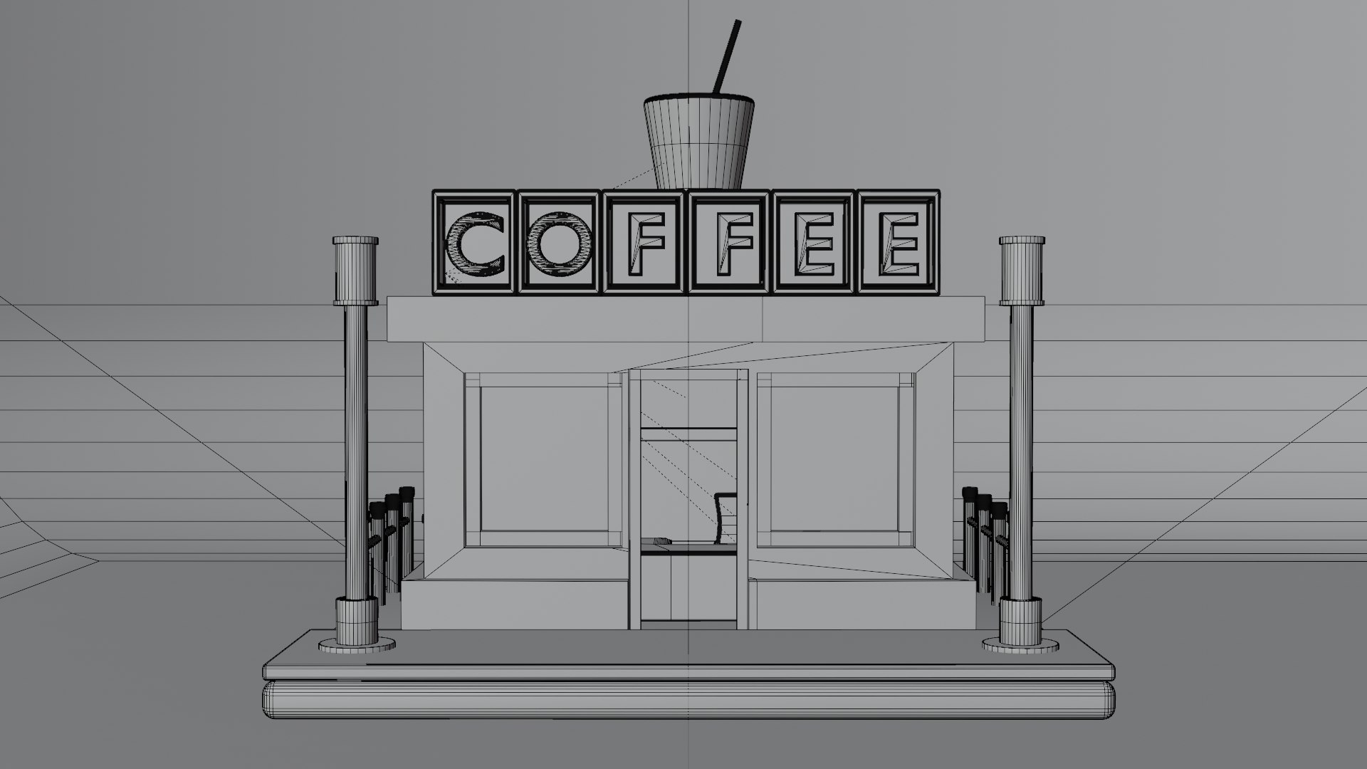 CAFE 3D Model - TurboSquid 2219954