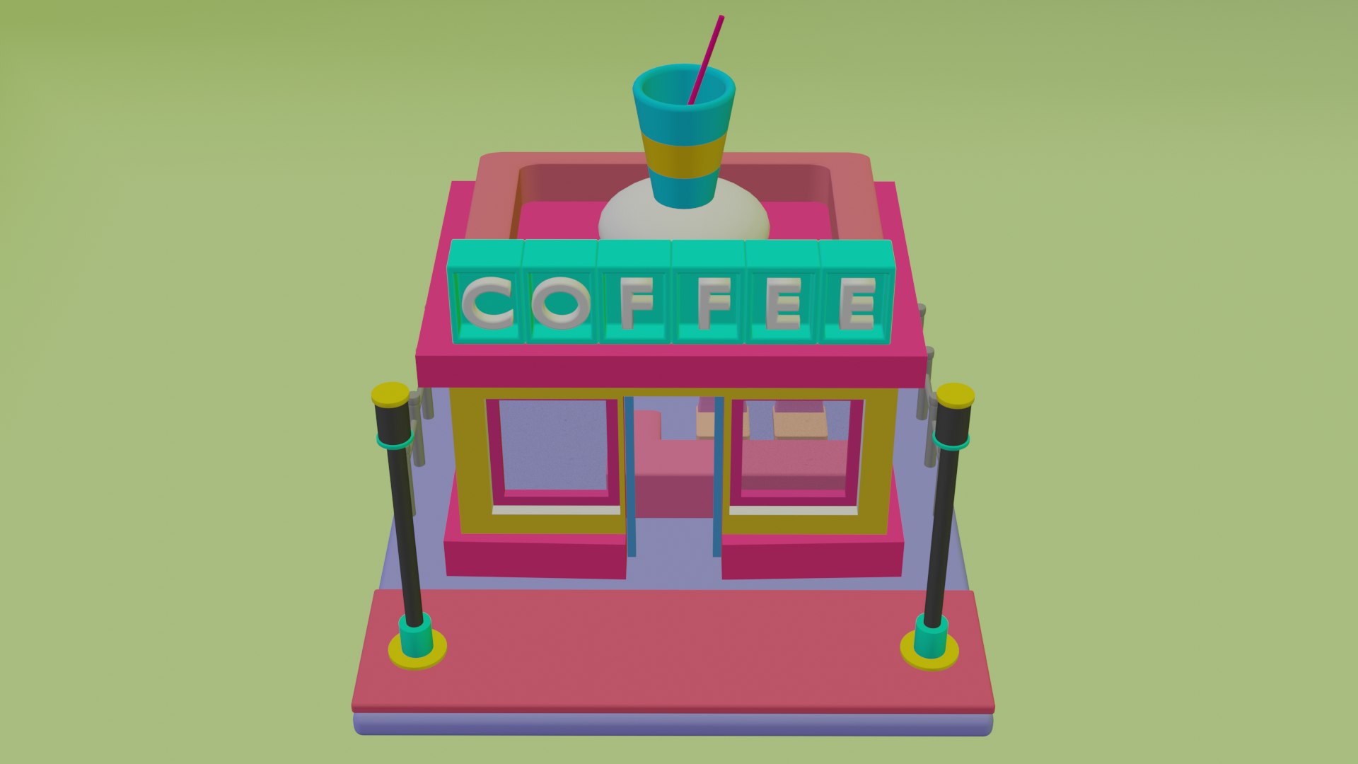CAFE 3D Model - TurboSquid 2219954