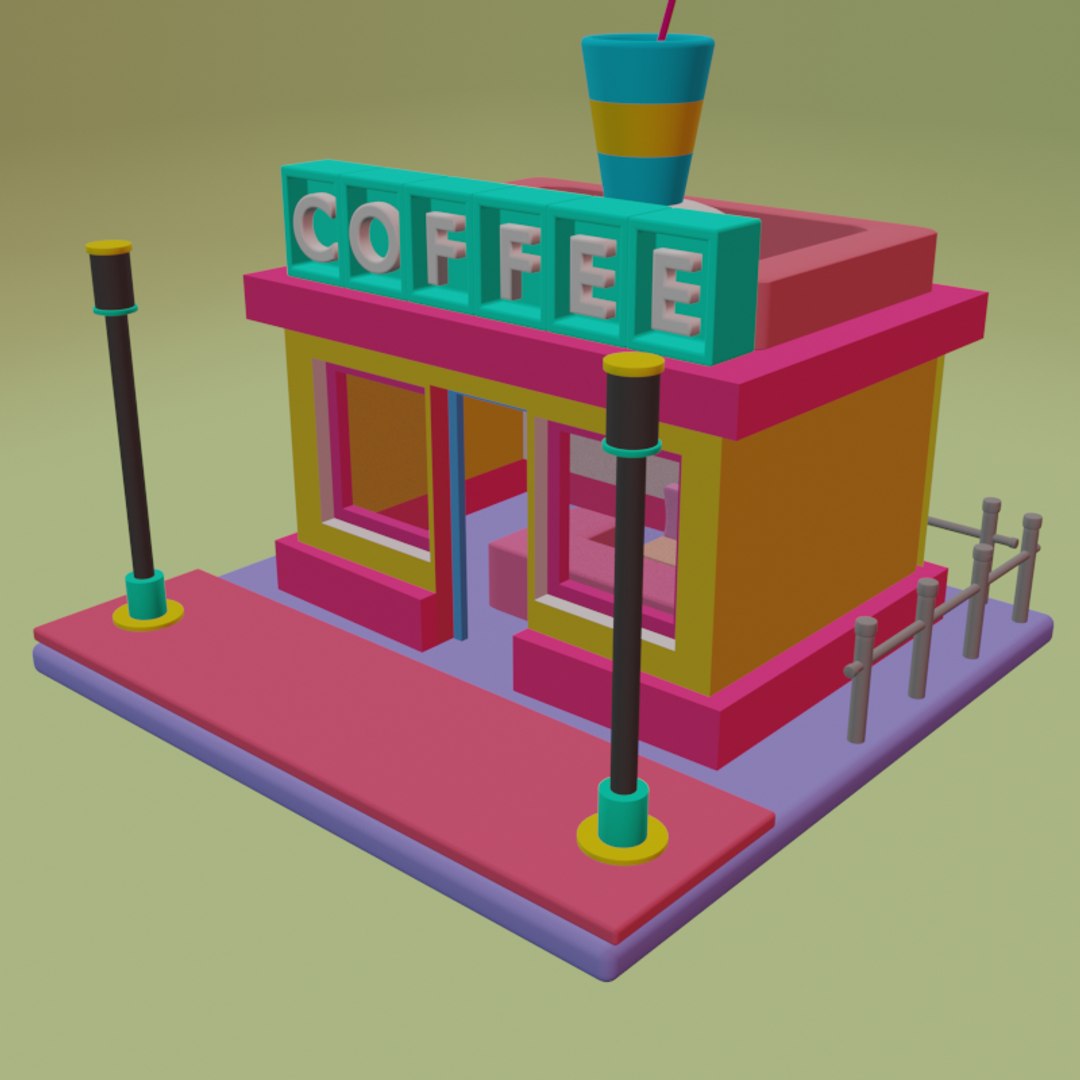 CAFE 3D Model - TurboSquid 2219954