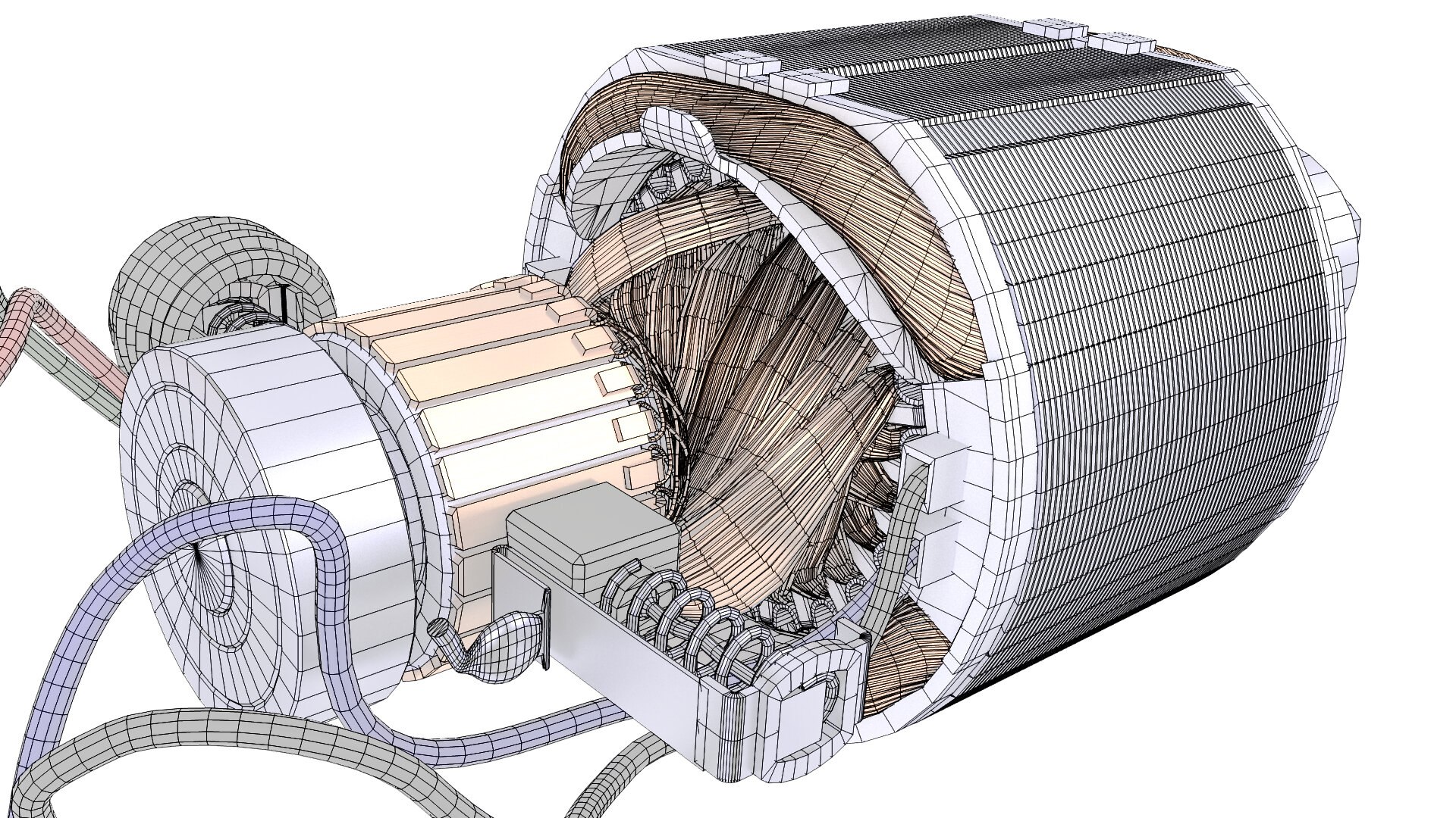 3D Model Electric Motor Rotor Stator 34 3D Model - TurboSquid 1715462