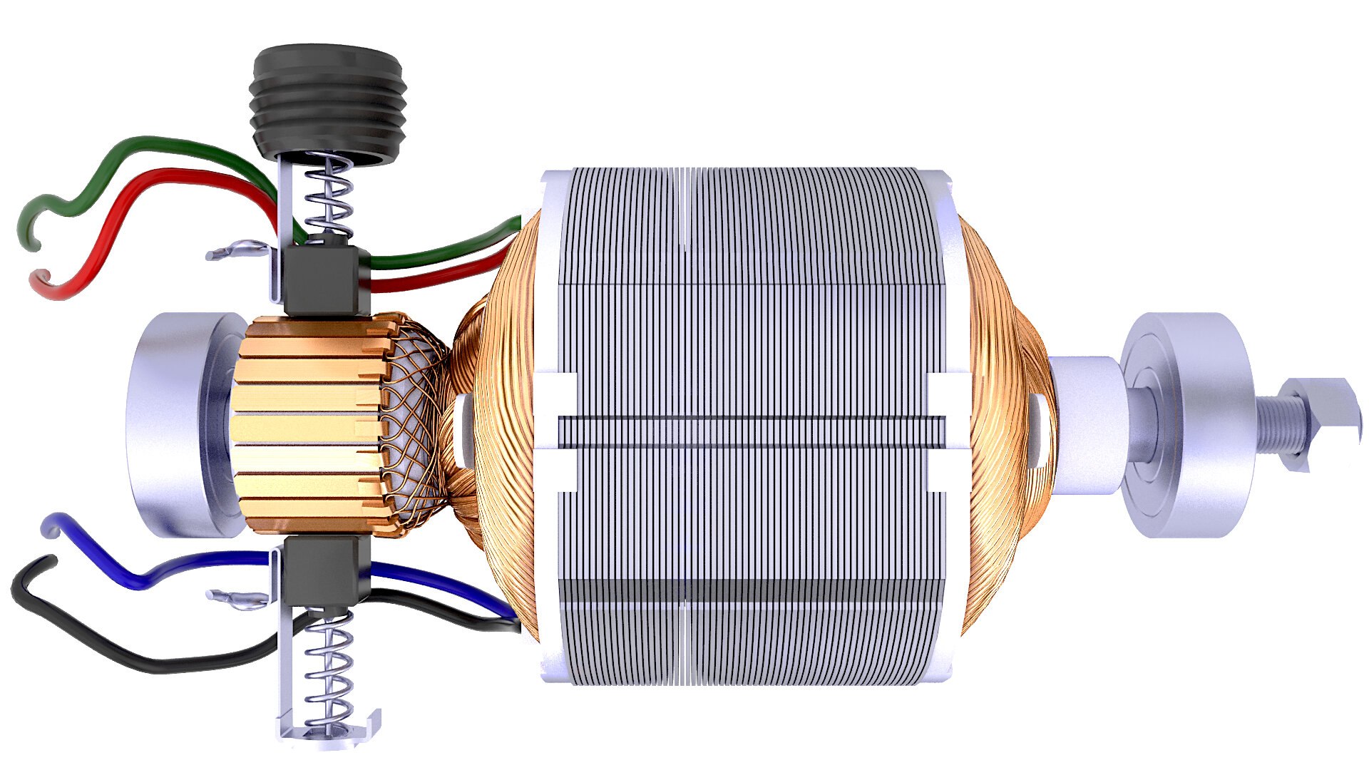 3D Model Electric Motor Rotor Stator 34 3D Model - TurboSquid 1715462