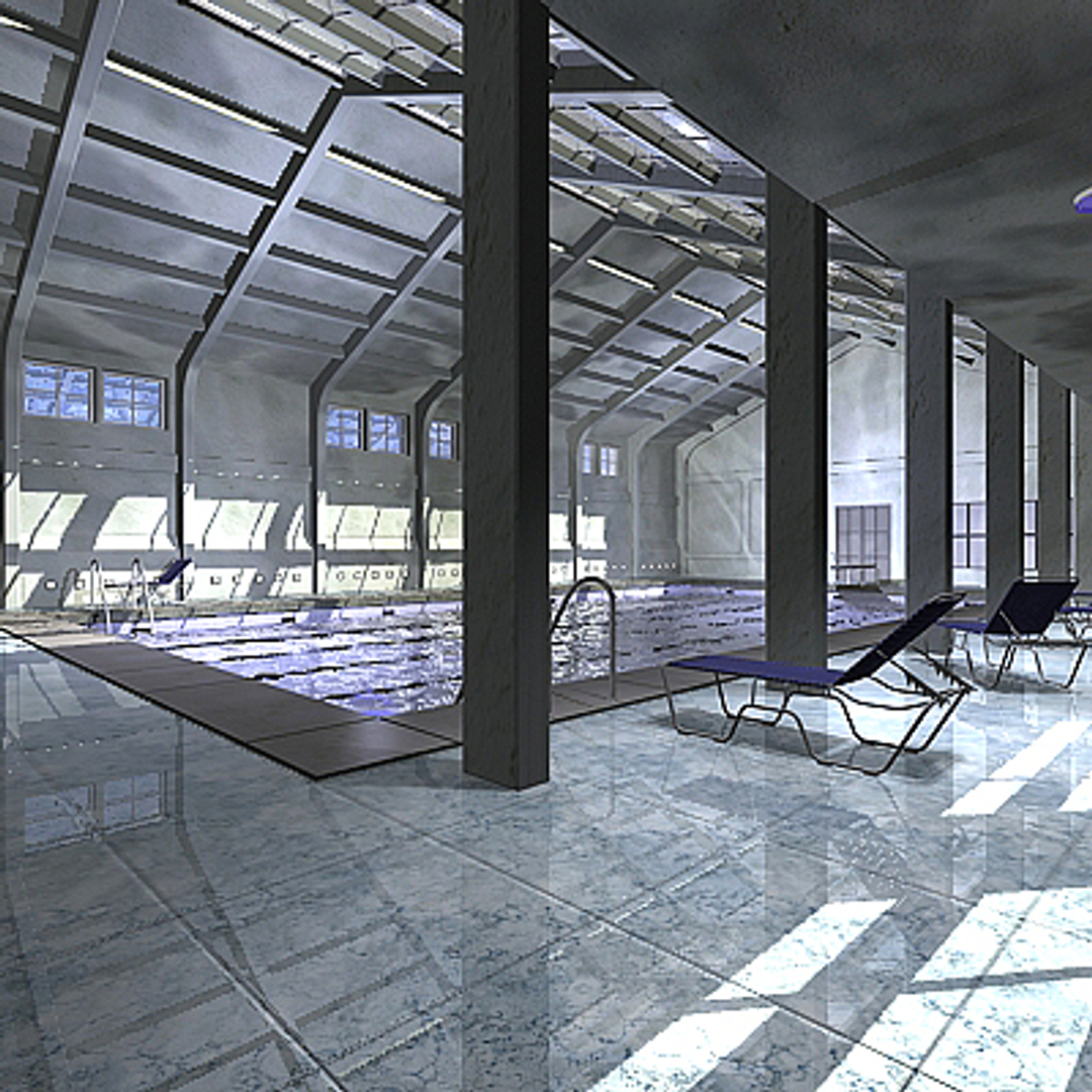 3d model indoor swimming pool
