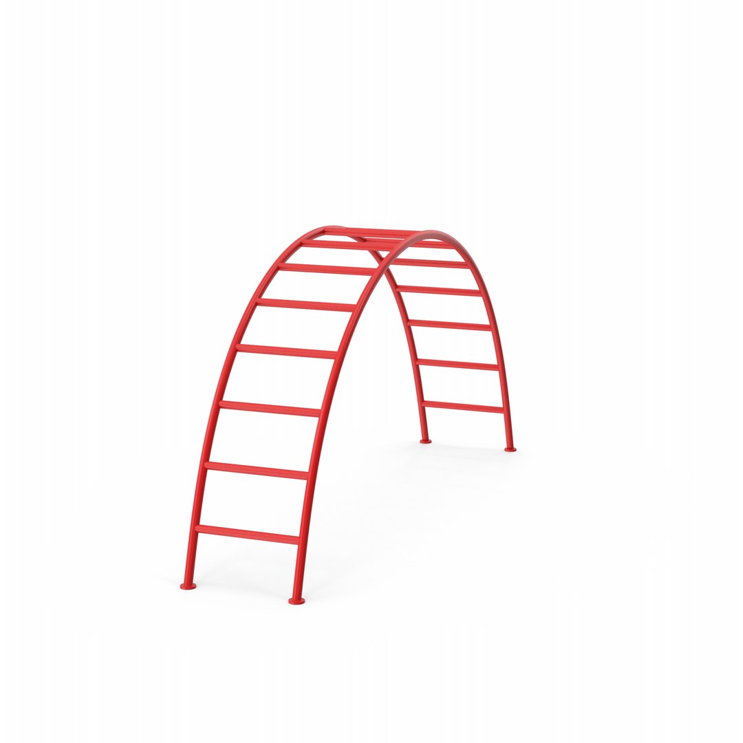 3D Model Red Playground Climber - TurboSquid 2162716