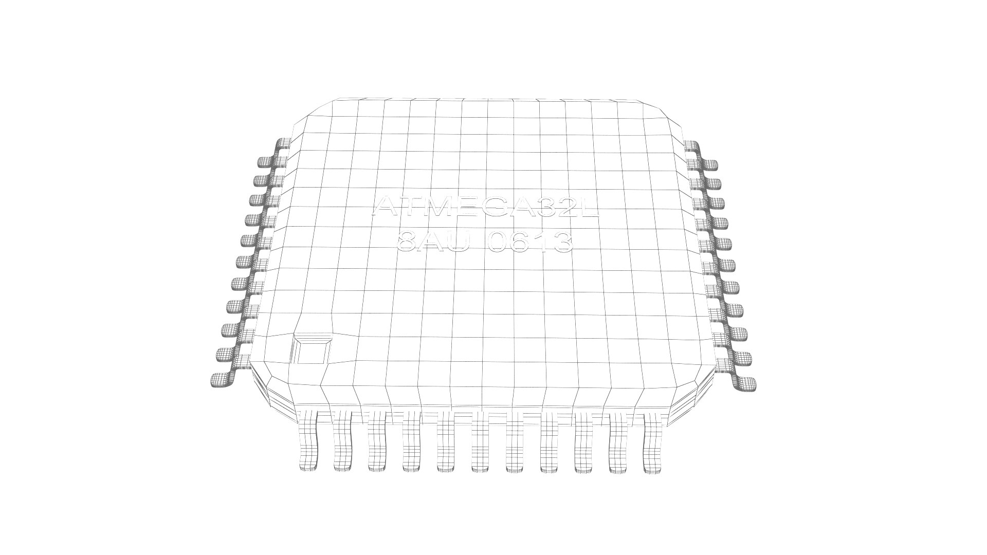 QFP 44 Chip 3D - TurboSquid 2177718