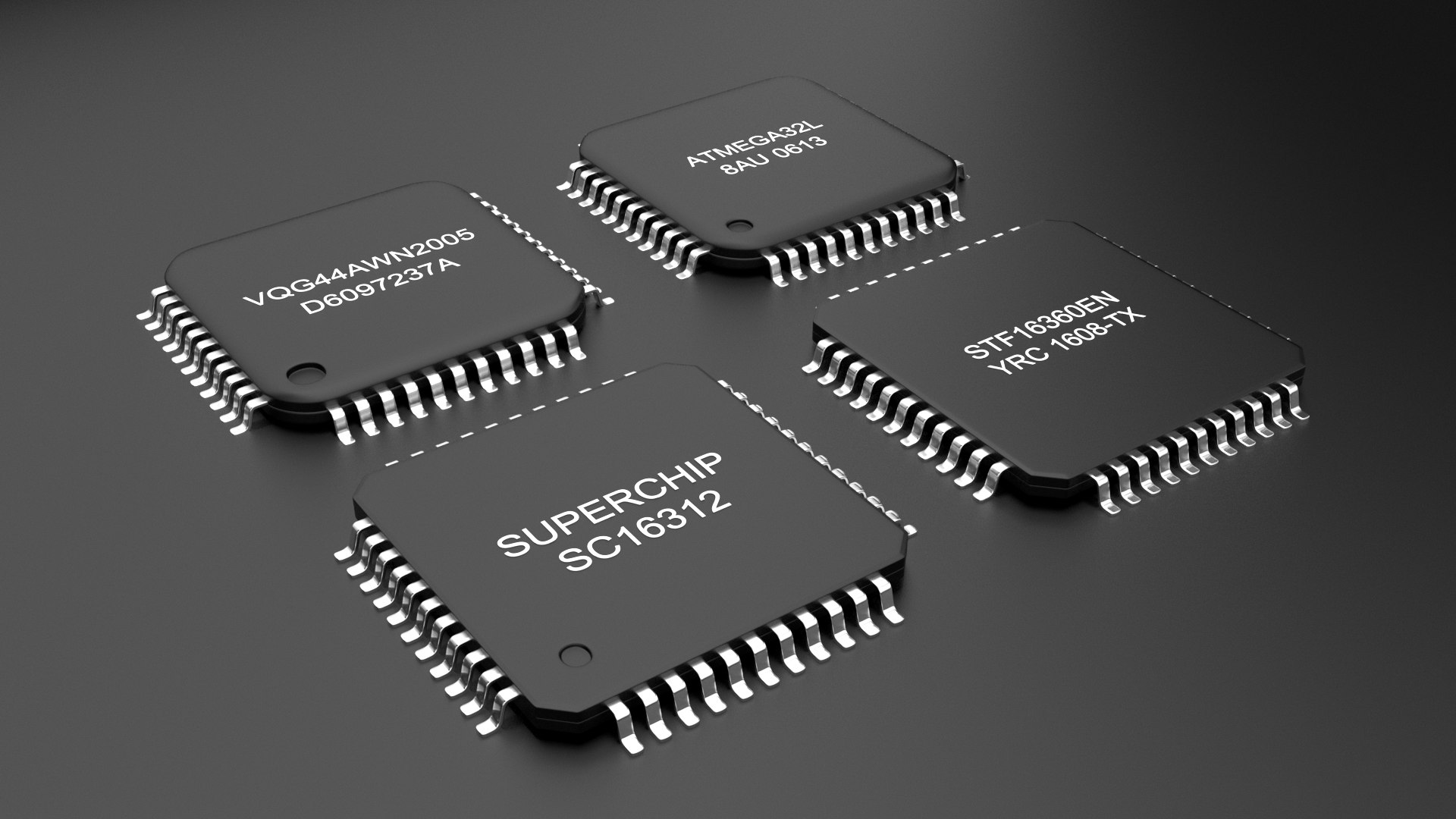 QFP 44 Chip 3D - TurboSquid 2177718