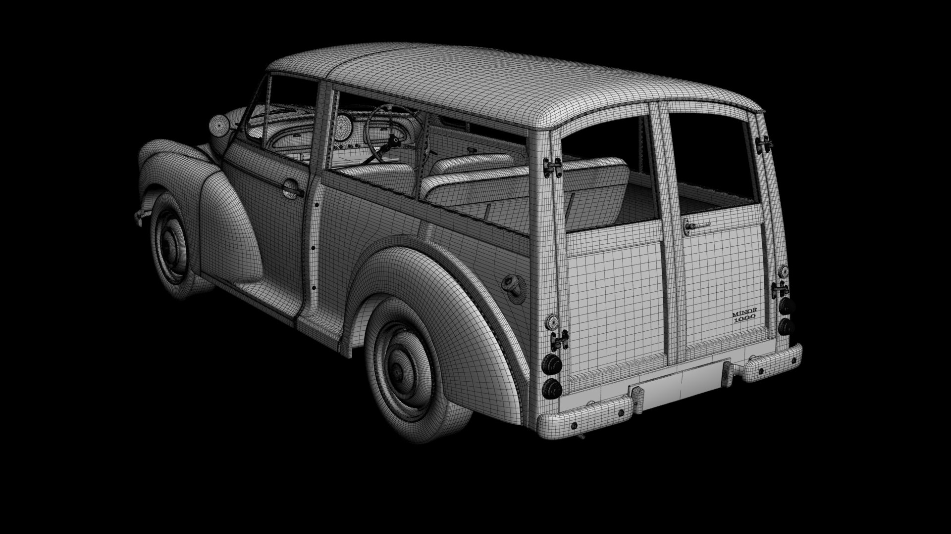 3D Morris Minor Traveller - TurboSquid 2094690