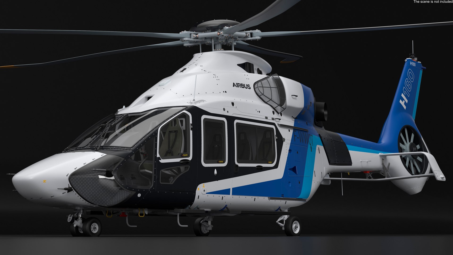 3D Model Civil Helicopter Airbus H160 Rigged - TurboSquid 1987309