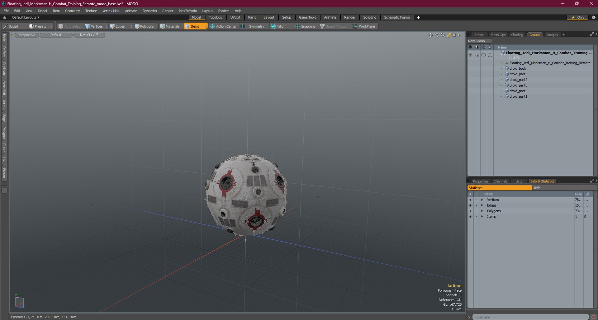 Floating Jedi Marksman-H Combat Training Remote 3D Model - TurboSquid ...