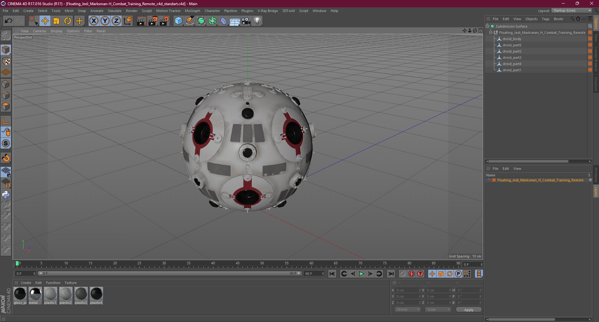 Floating Jedi Marksman-H Combat Training Remote 3D Model - TurboSquid ...