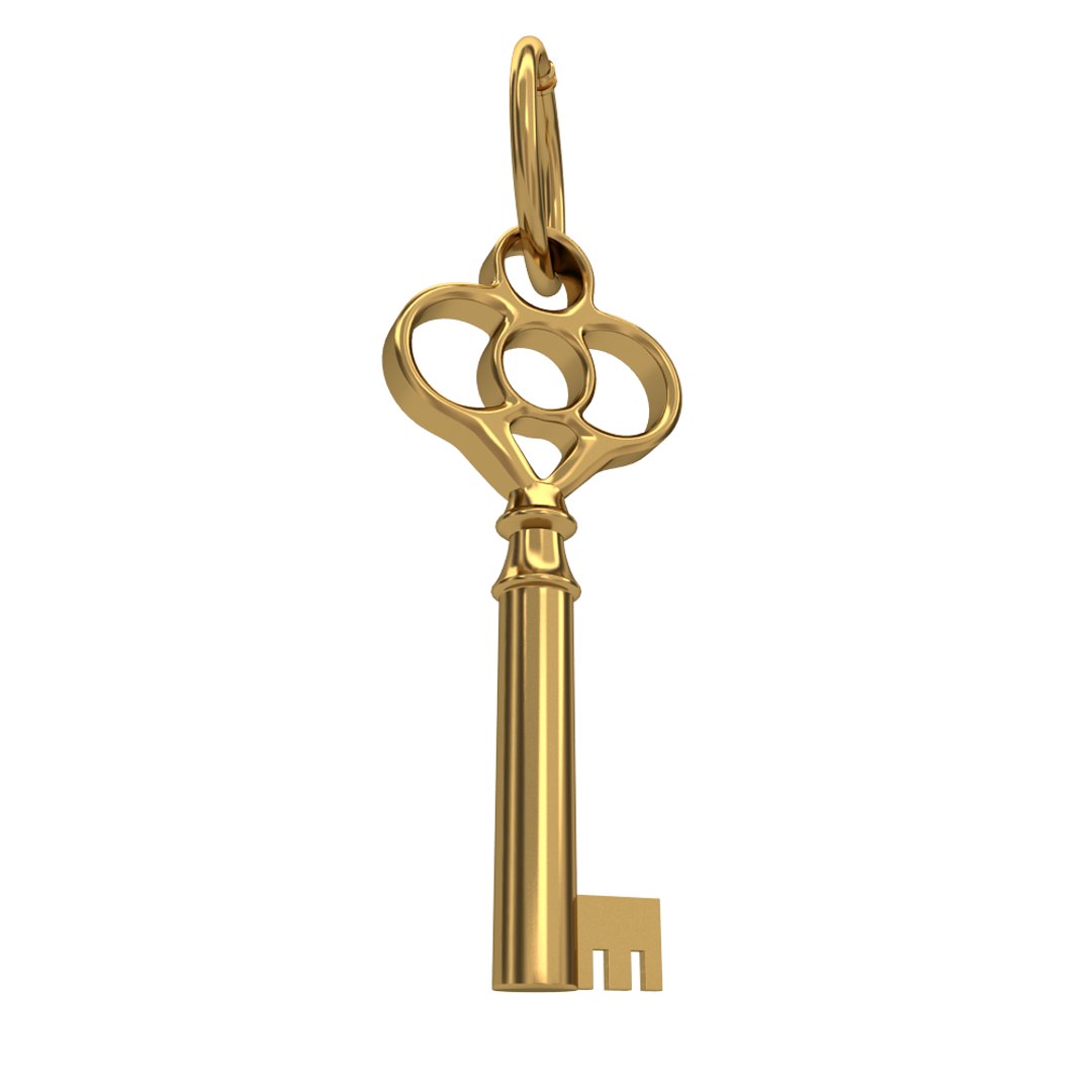 3d ancient old luxury key