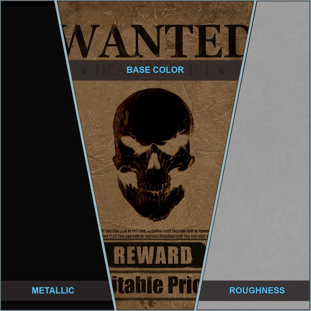 3D Wanted Poster V1 - - TurboSquid 1346062