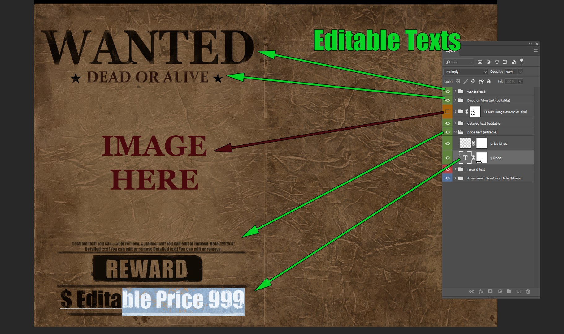 3D Wanted Poster V1 - - TurboSquid 1346062