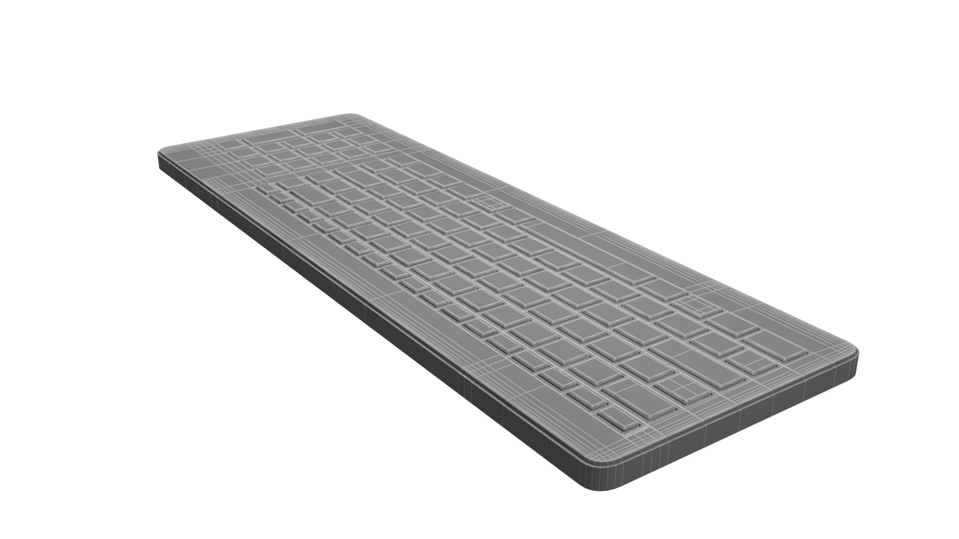 Wireless and Vintage Keyboard 3D model - TurboSquid 2047751