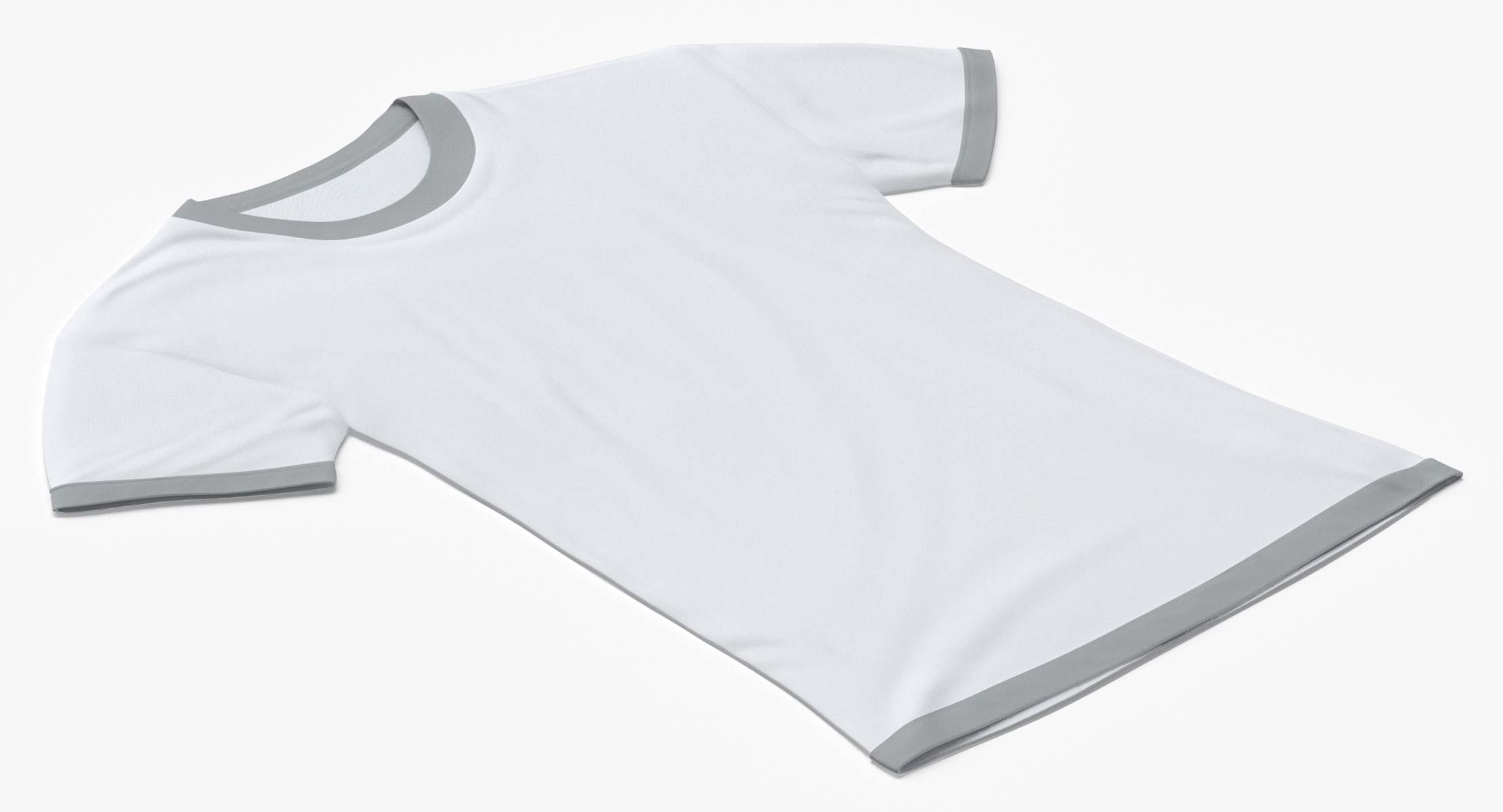 Female Crew Neck Laying White and Gray 02 model - TurboSquid 1738260