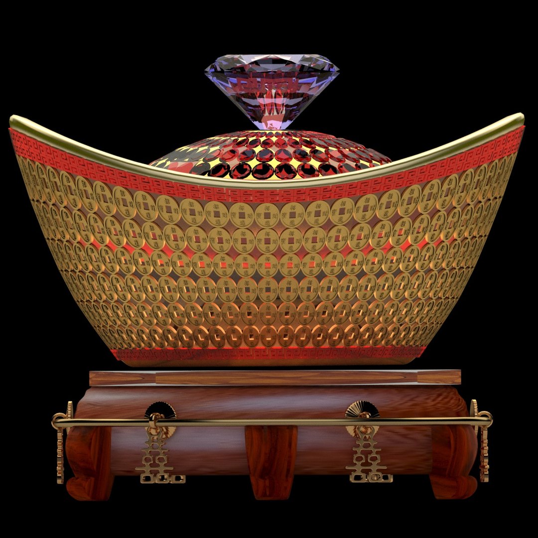 Chinese Gold Ingot 3D Model - TurboSquid 1596300