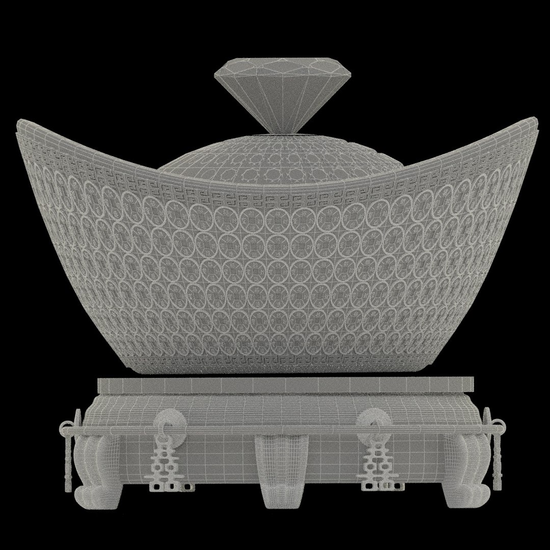 Chinese Gold Ingot 3D Model - TurboSquid 1596300