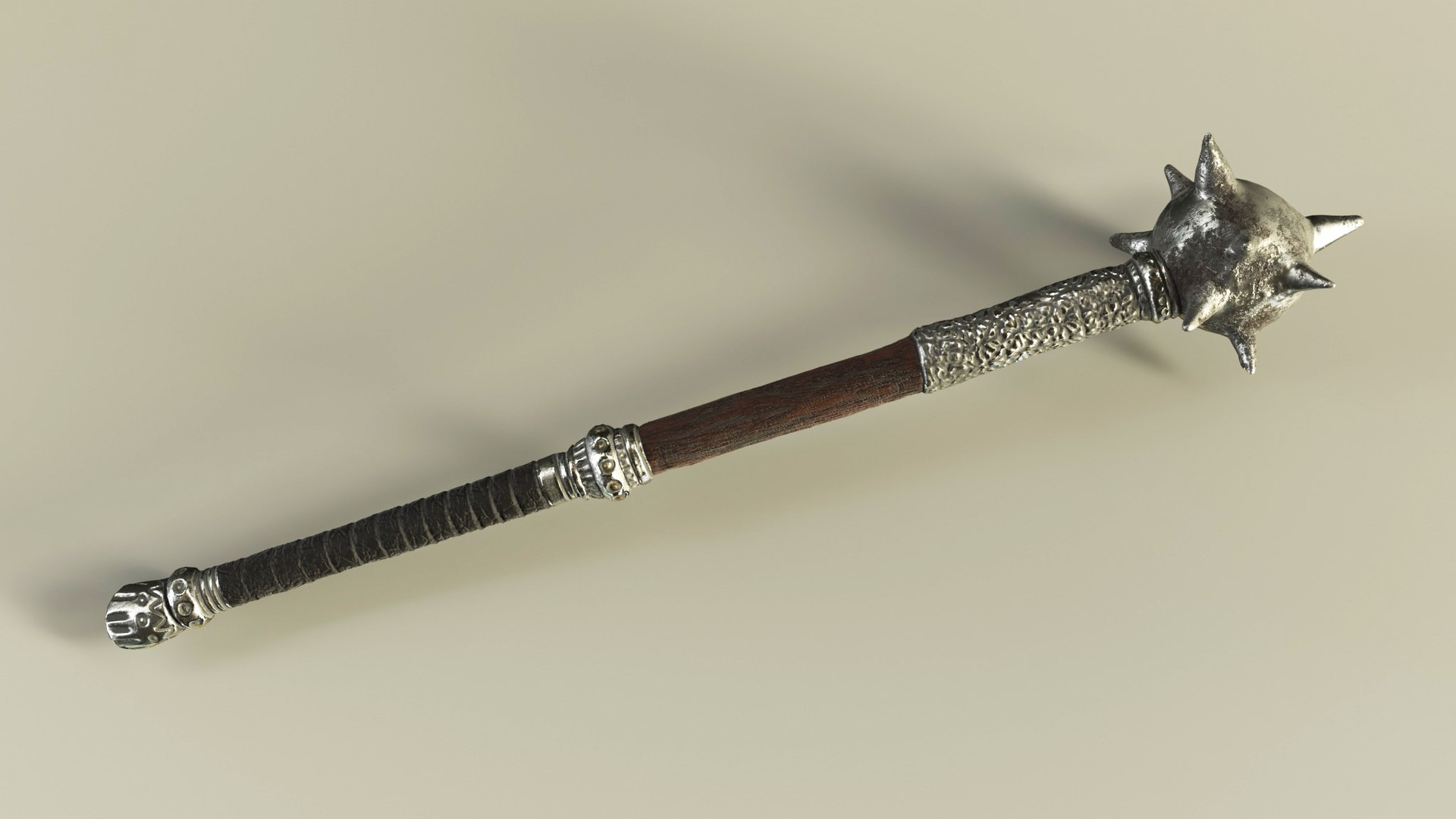 3d Morningstar Mace Model