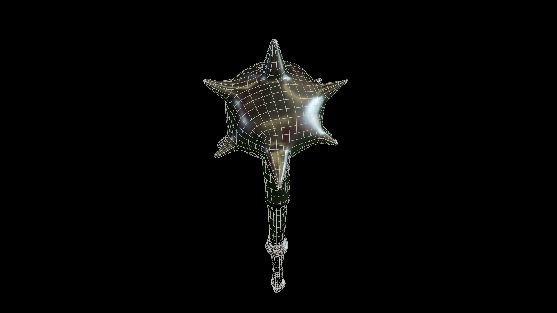 3d Morningstar Mace Model