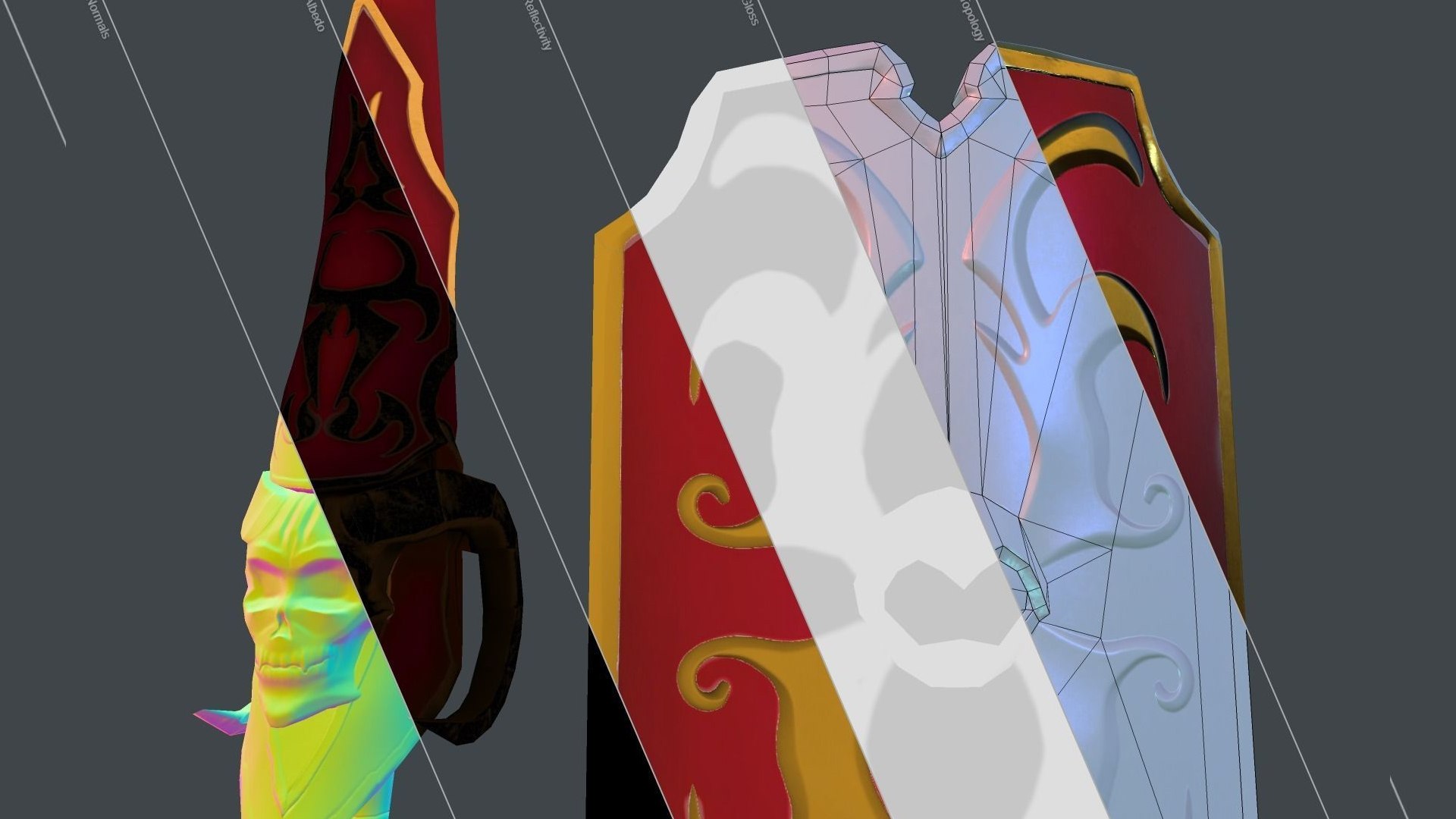 PBR Lance And Shield Low-poly 3D Model - TurboSquid 2023175