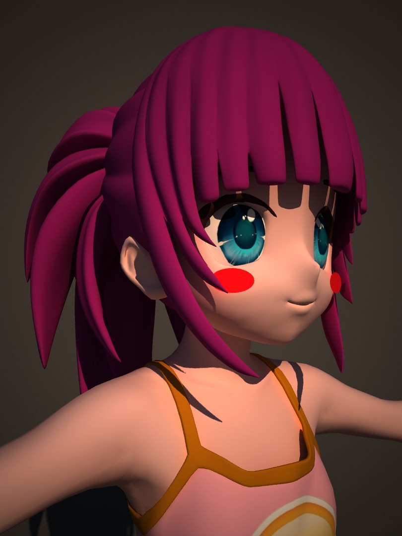 Anime Girl 3D Model - TurboSquid 1219769