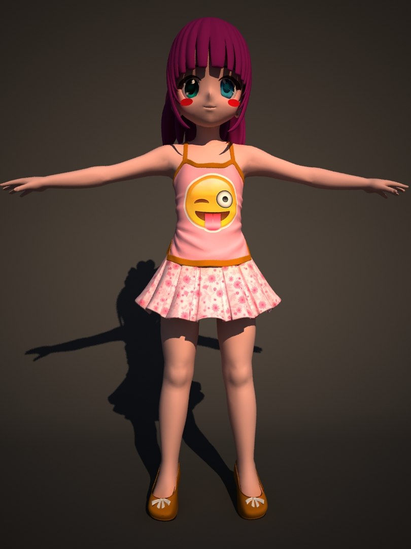 Anime Girl 3D Model - TurboSquid 1219769