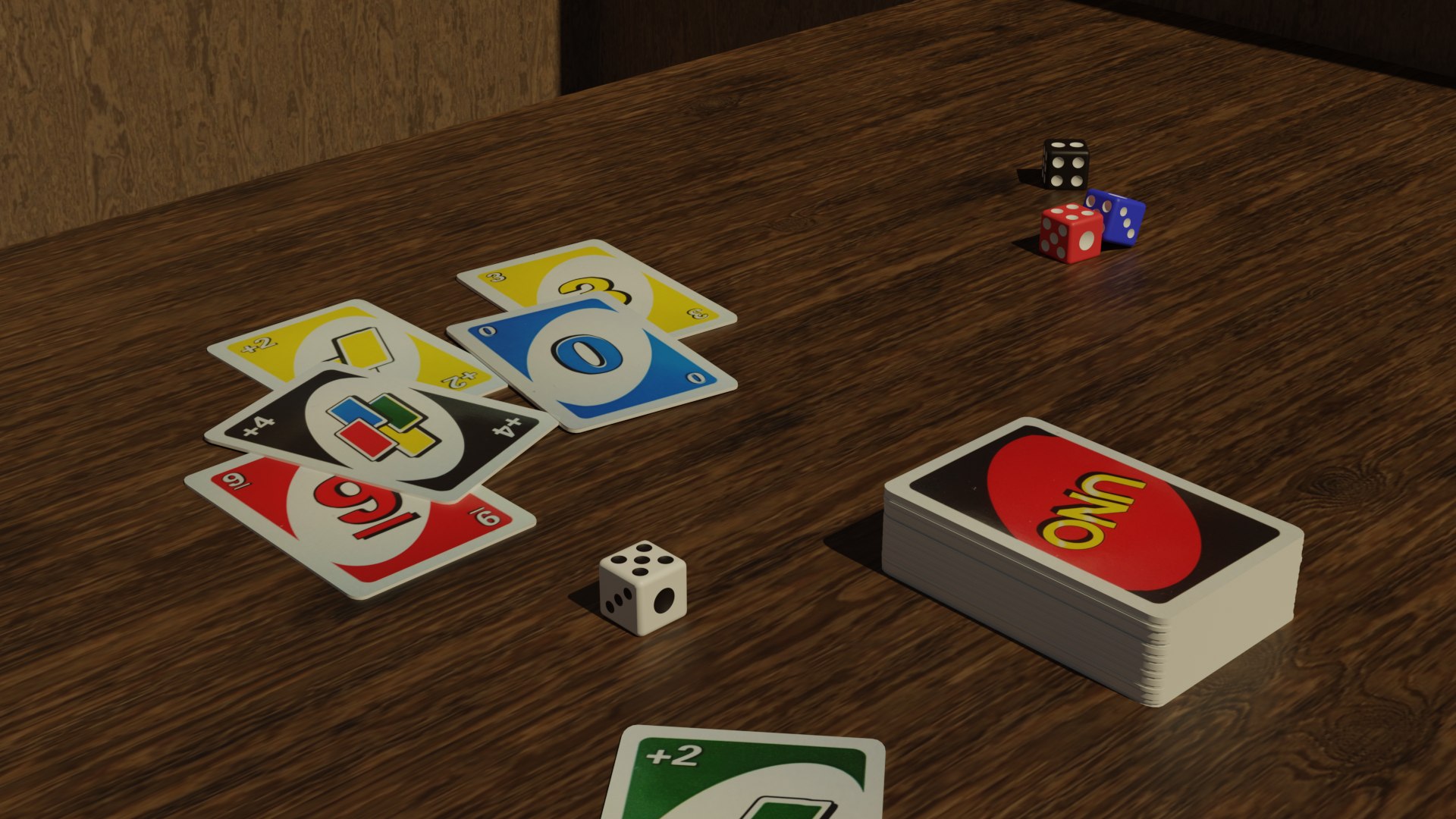 3D model board uno dice cards - TurboSquid 1659995
