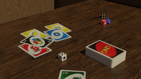 3D model board uno dice cards - TurboSquid 1659995