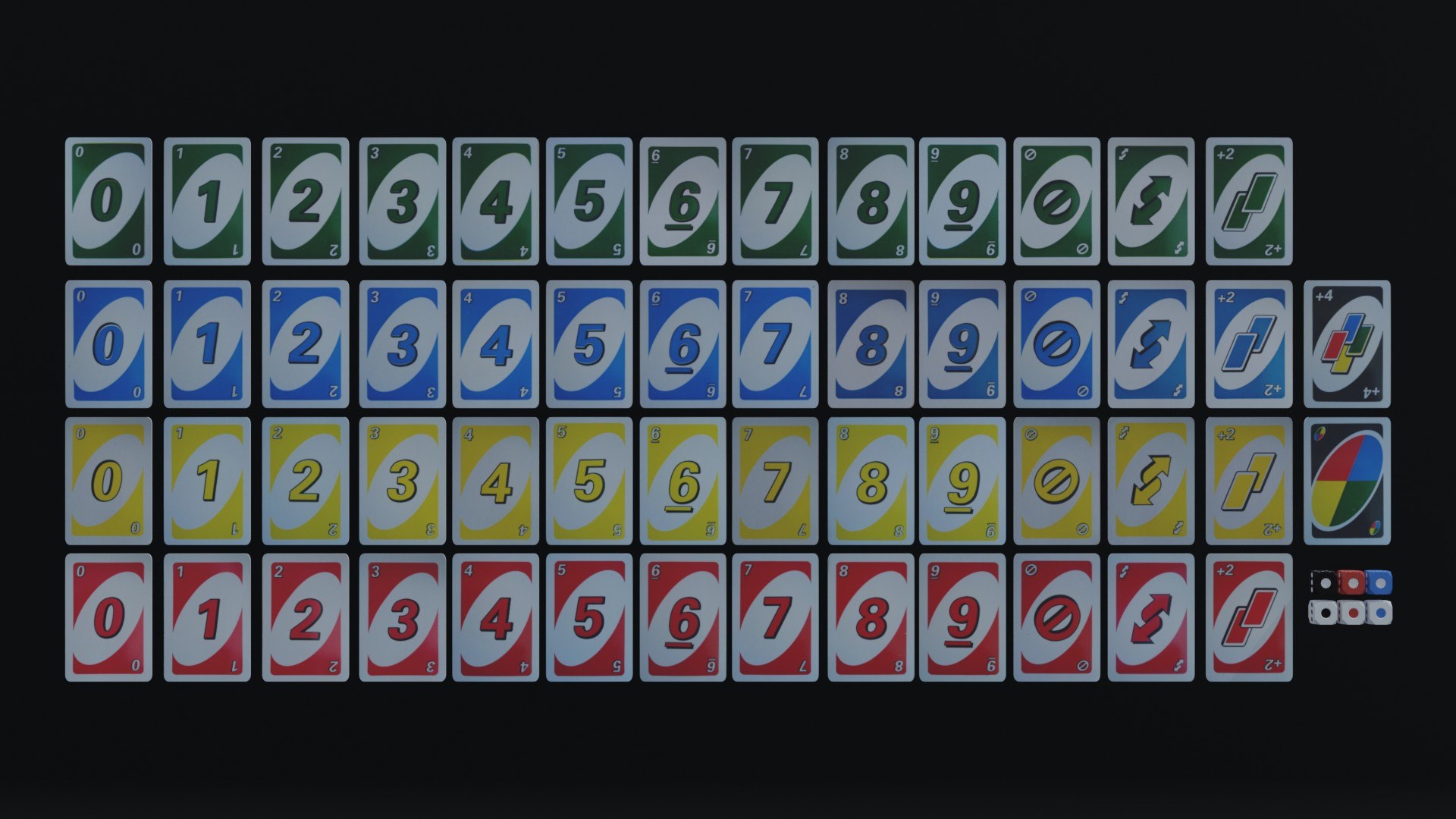 3D Model Board Uno Dice Cards - TurboSquid 1659995