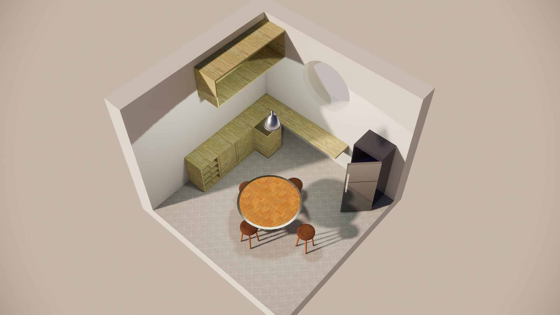 Simple Kitchen 3D Model - TurboSquid 1818191