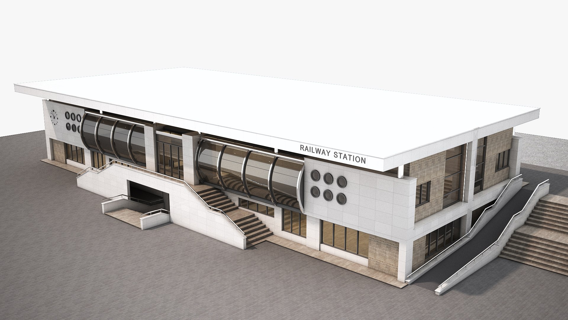 Train Station 3D Model - TurboSquid 1817443