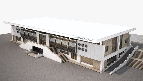 Train station 3D model - TurboSquid 1817443