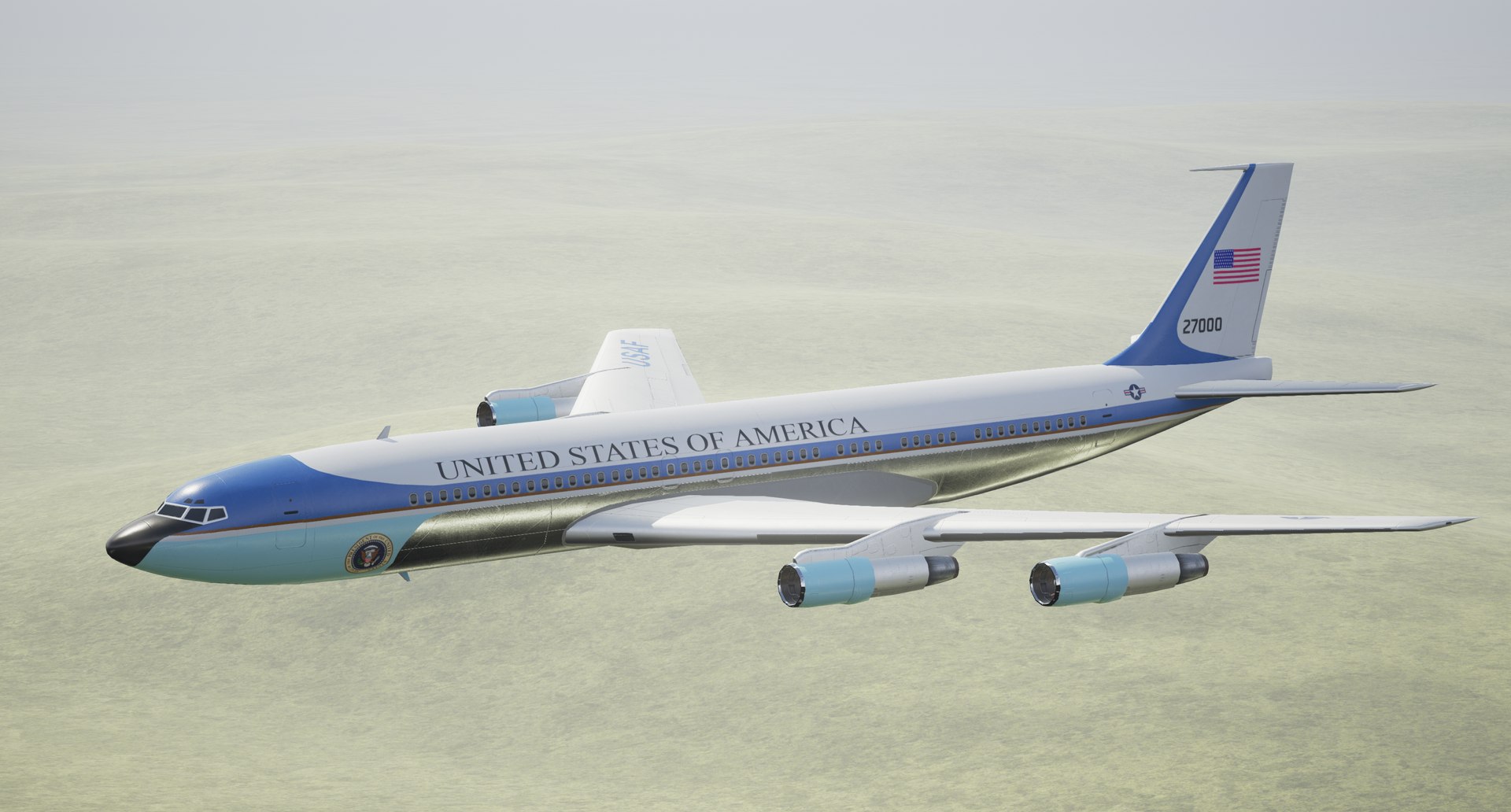 3d Aircraft Vc-137c Boeing 707
