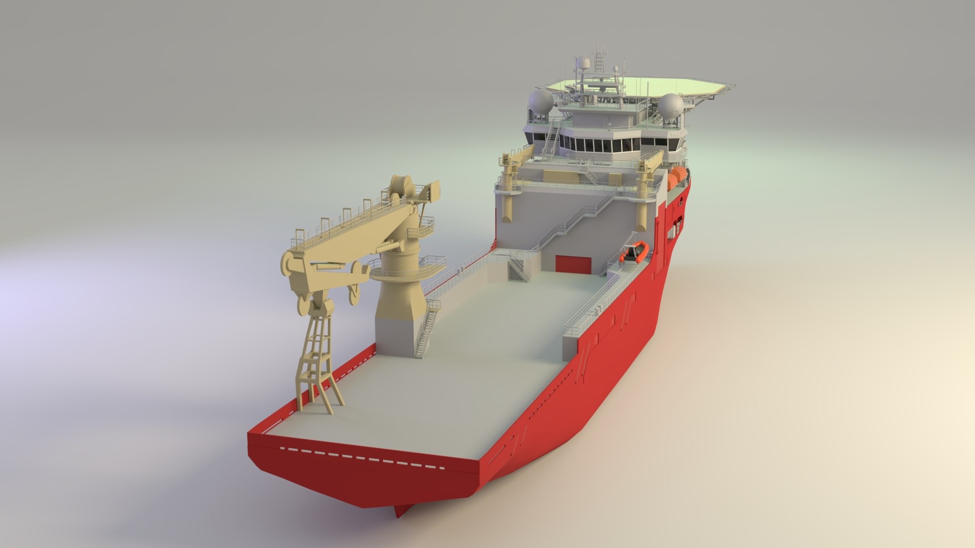 Multi-Purpose Offshore Construction Vessel 3D Model - TurboSquid 1792296