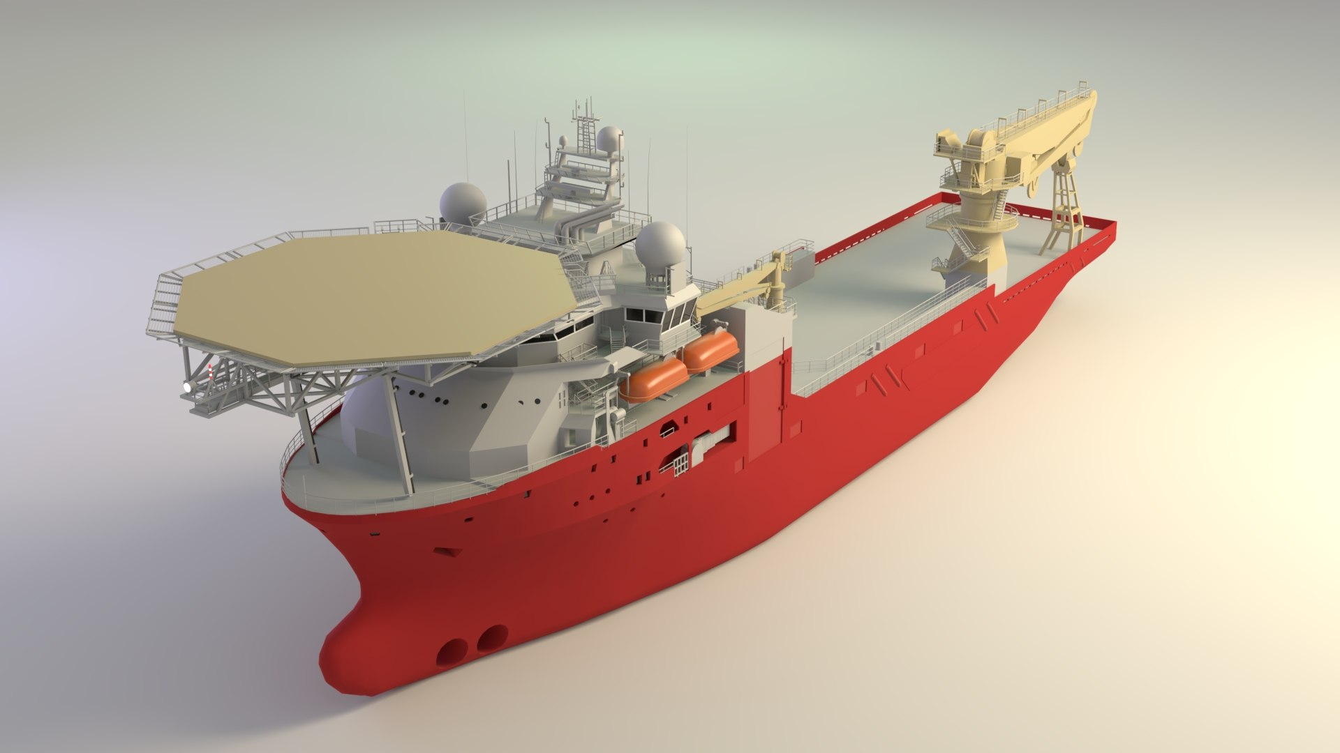 Multi-Purpose Offshore Construction Vessel 3D Model - TurboSquid 1792296