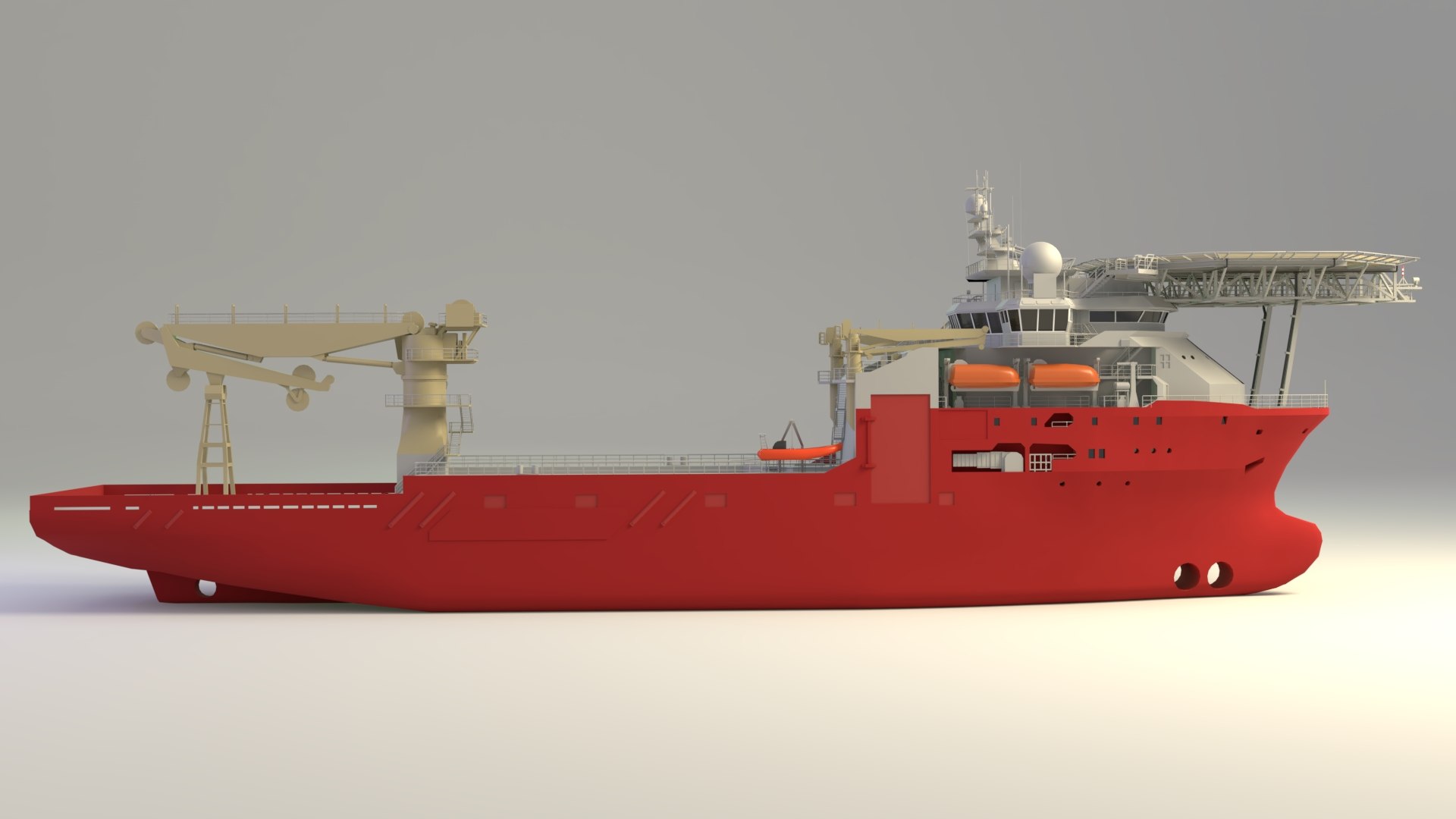 Multi-Purpose Offshore Construction Vessel 3D Model - TurboSquid 1792296