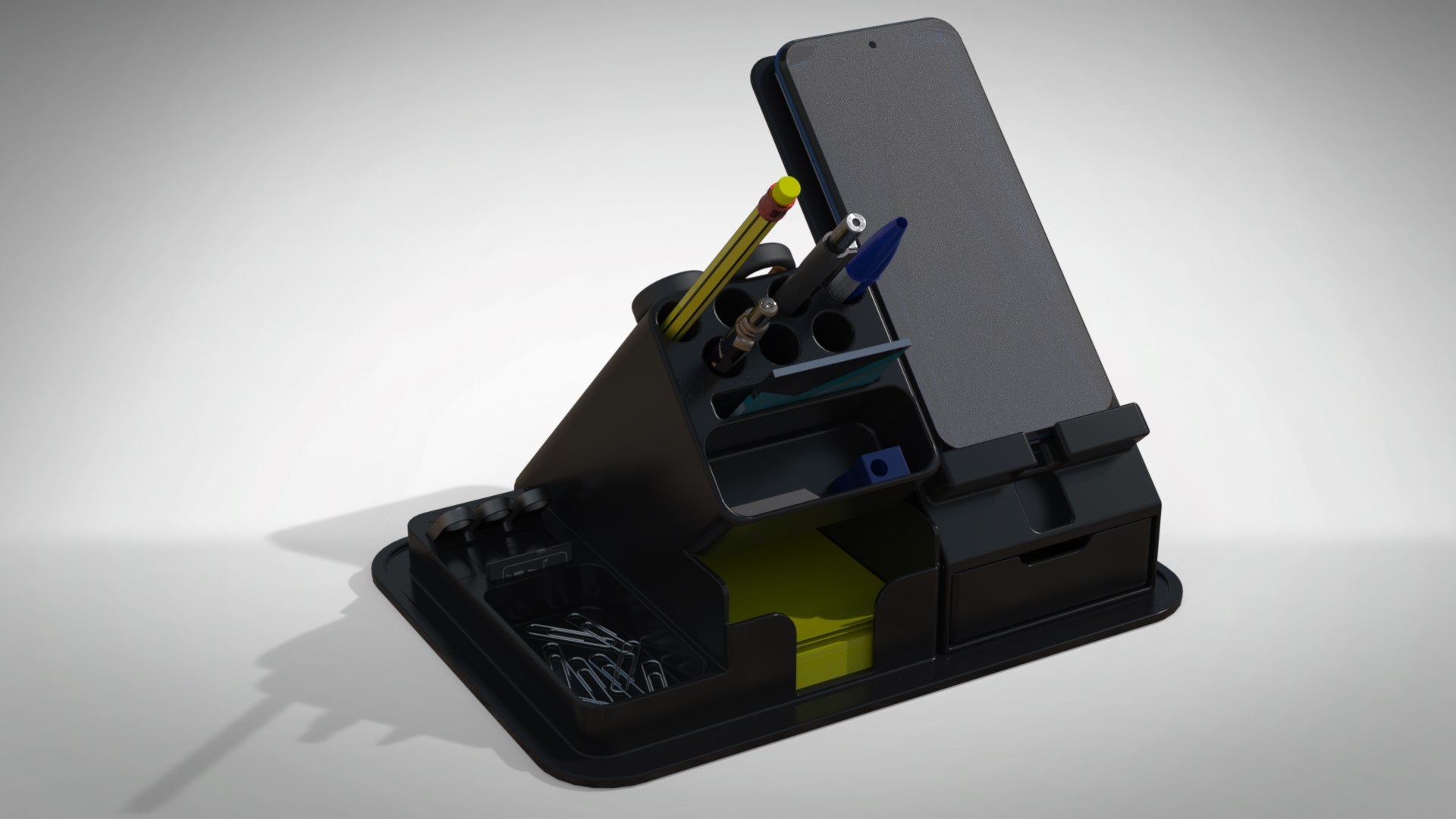 Desk Organizer STEP OBJ Model - TurboSquid 2344291