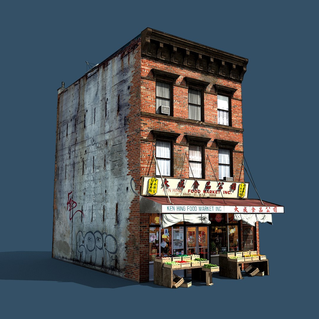 chinatown market building 3d model